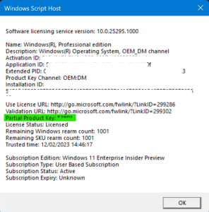 Retreive & install oem bios Windows License key – TechNine