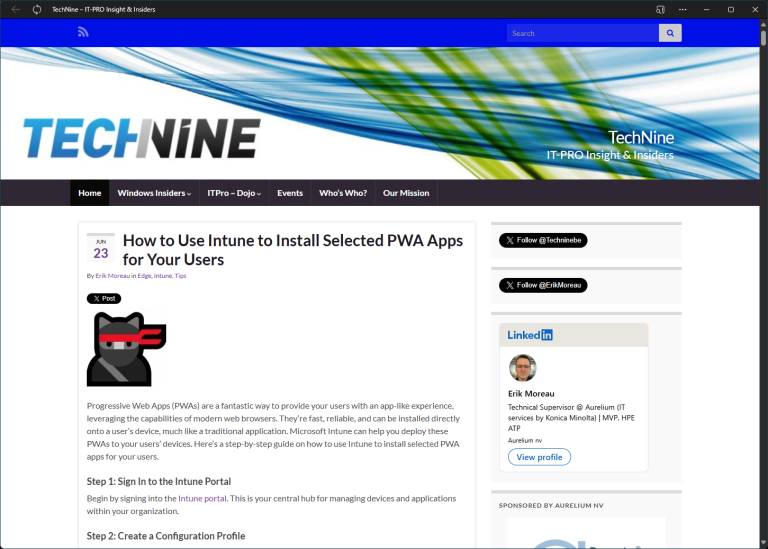 How to Use Intune to Install Selected PWA Apps for Your Users – TechNine
